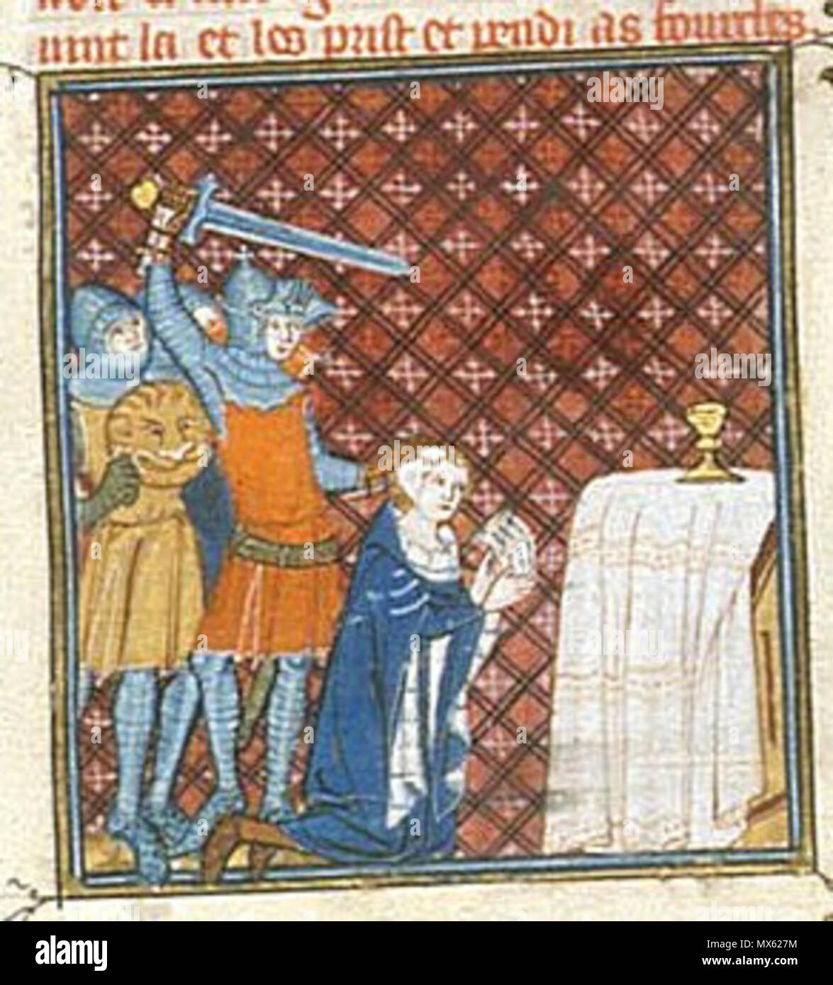 . English: the murder of Charles, the Count of Flanders . 14th Century ...