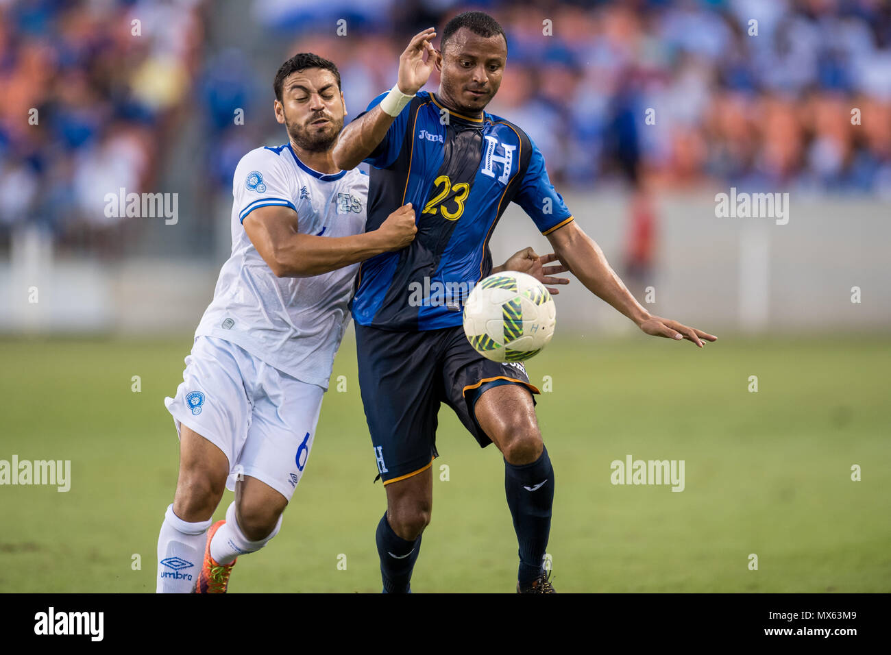 Houston, TX, USA. 2nd June, 2018. Honduras forward Carlos Lanza (23 ...