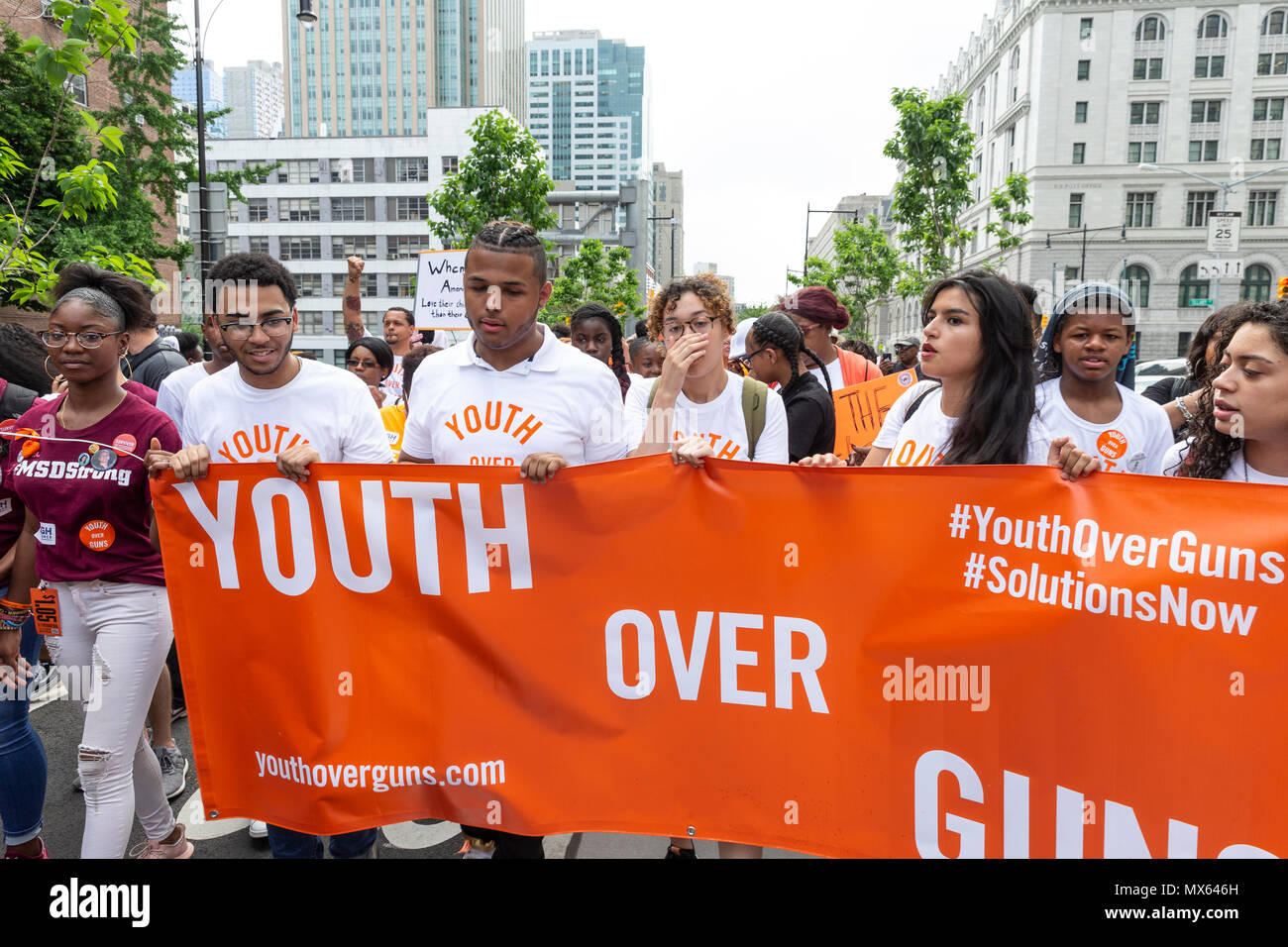 New York, USA - June 2, 2018: Aalyah Eastmond (L) and Ramon Contreras ...