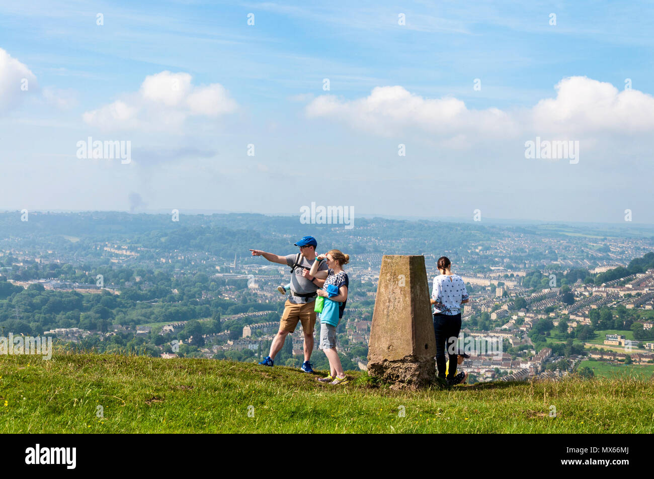 Batheaston, Somerset, UK weather. 3rd June 2018. People walking up and ...