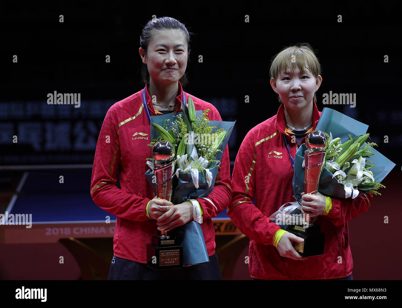 Shenzhen, China's Guangdong Province. 3rd June, 2018. Ding Ning (L) and ...