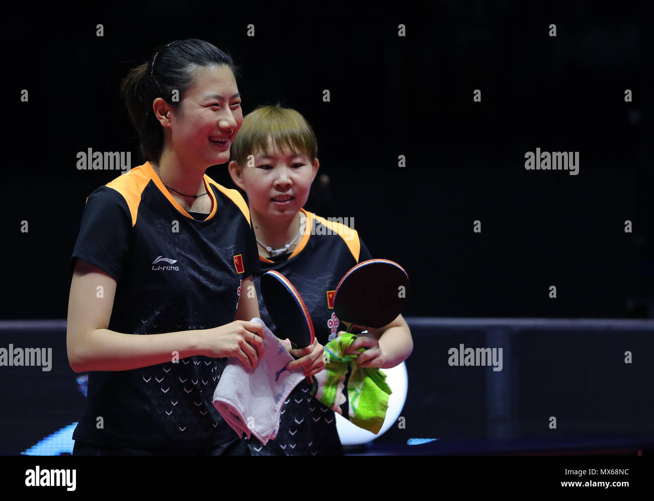 Shenzhen, China's Guangdong Province. 3rd June, 2018. Ding Ning (L) and ...
