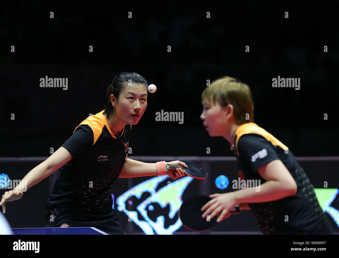 Shenzhen, China's Guangdong Province. 3rd June, 2018. Ding Ning (L) and ...
