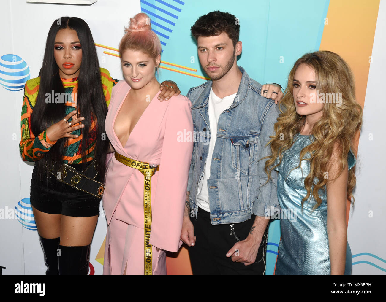 Los Angeles, USA. 02nd June, 2018. Carvena Jones, Meghan Trainor, James ...