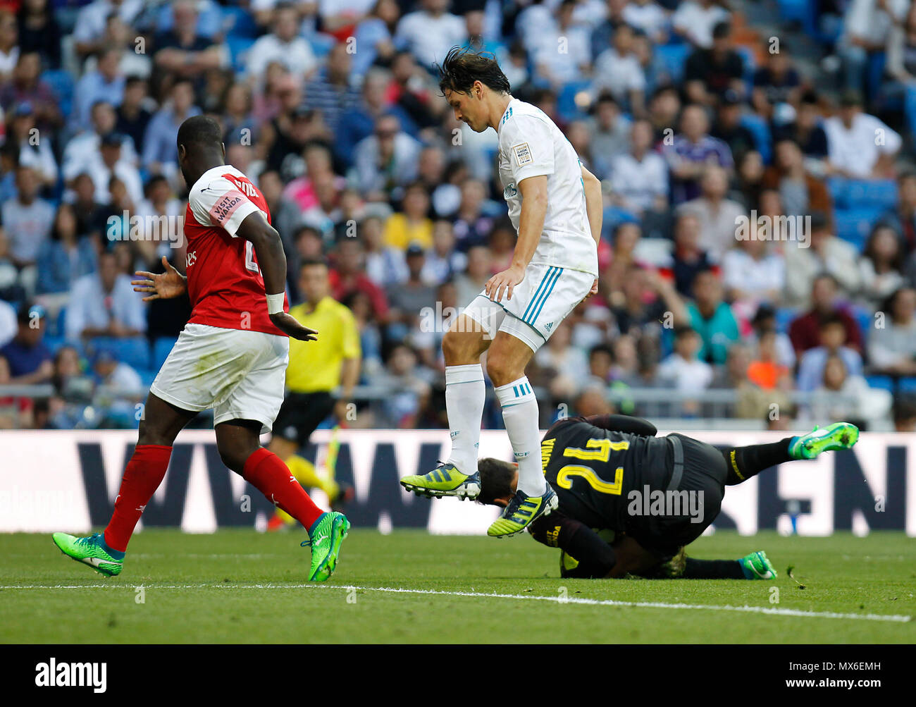Soccer match between Real Madrid Leyendas and Arsenal Legends, held at ...