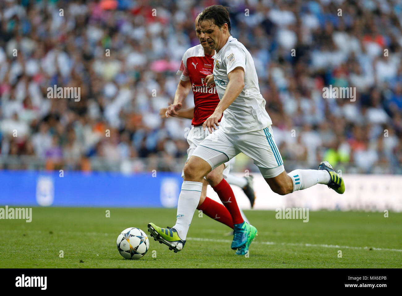 Soccer match between Real Madrid Leyendas and Arsenal Legends, held at ...