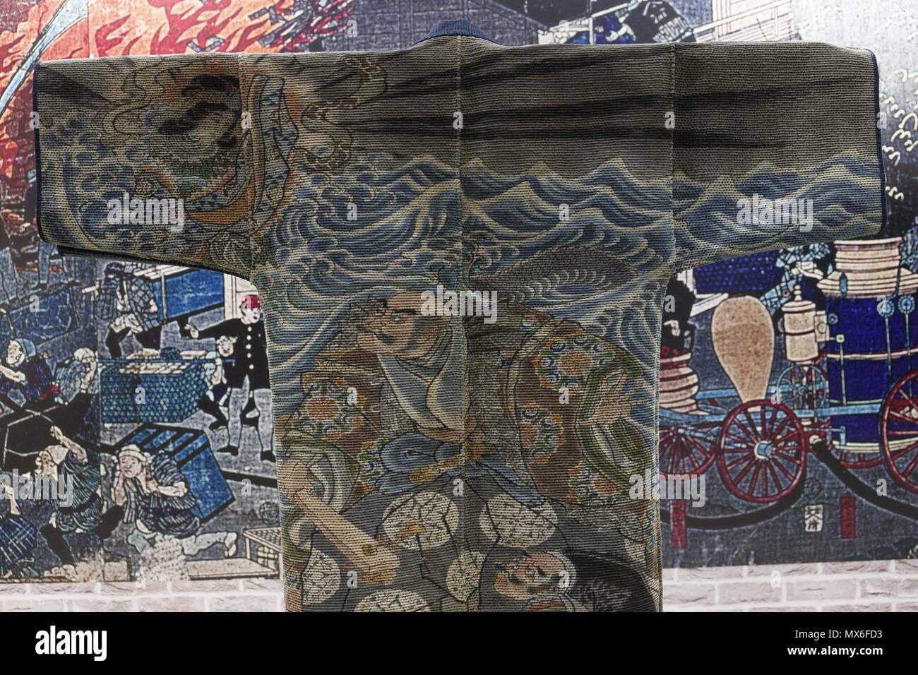 Tokyo, Japan. 3rd June, 2018. An old Japanese firefighter uniform on ...