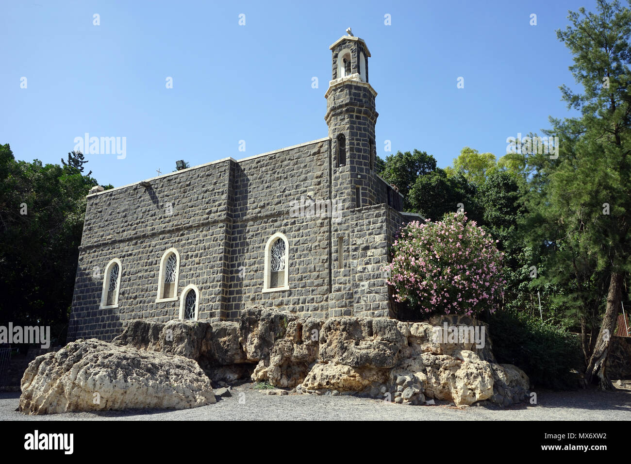 TABGHA, ISRAEL - CIRCA MAY 2018 Church of the Primacy of Saint Peter ...