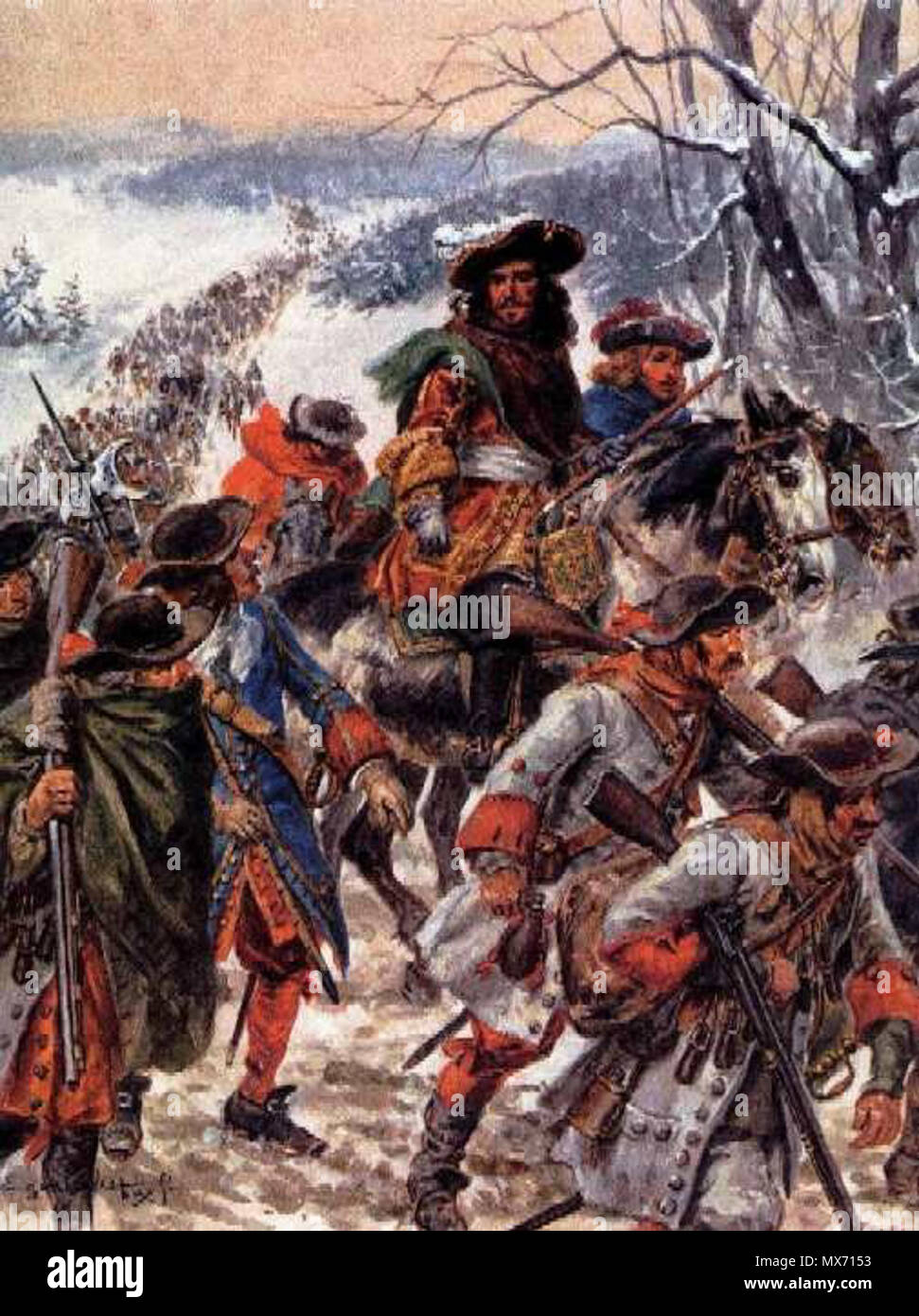 . Español: La marcha de Turena previa a la batalla de Turckheim . 19th ...