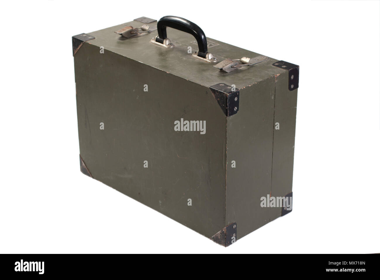 green army box of ammunition isolated Stock Photo - Alamy