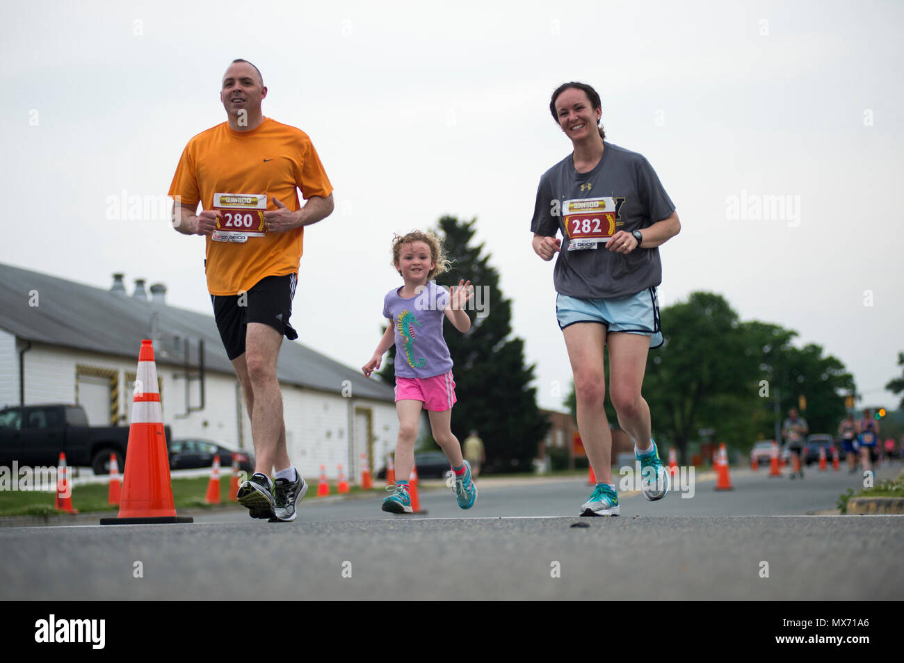 Participants finish the first lap of the Centennial Quantico 100, held ...