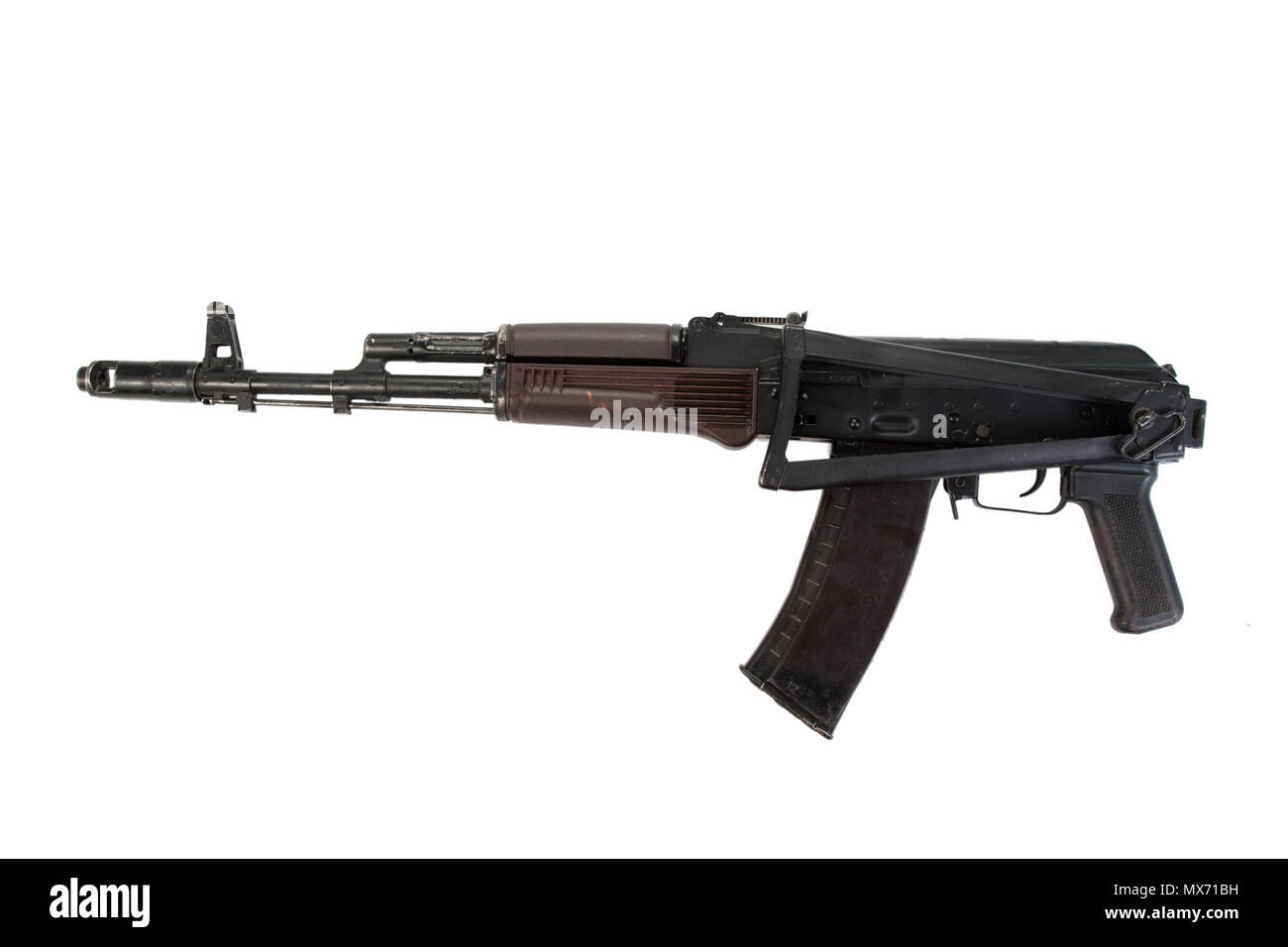 kalashnikov airborne assault rifle aks 74 isolated on a white ...