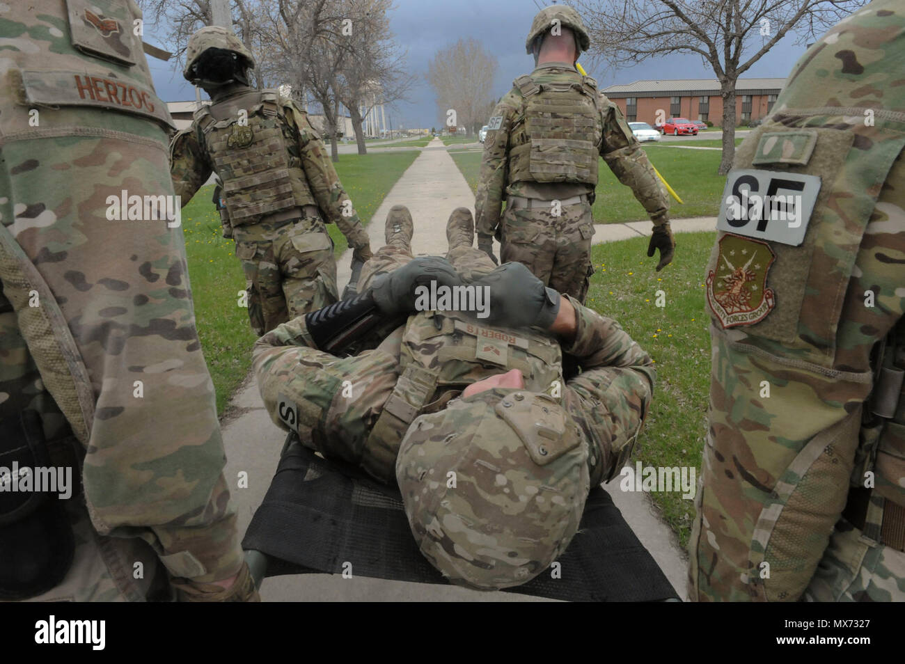 Members of the 91st Security Forces Group Global Strike Challenge team ...
