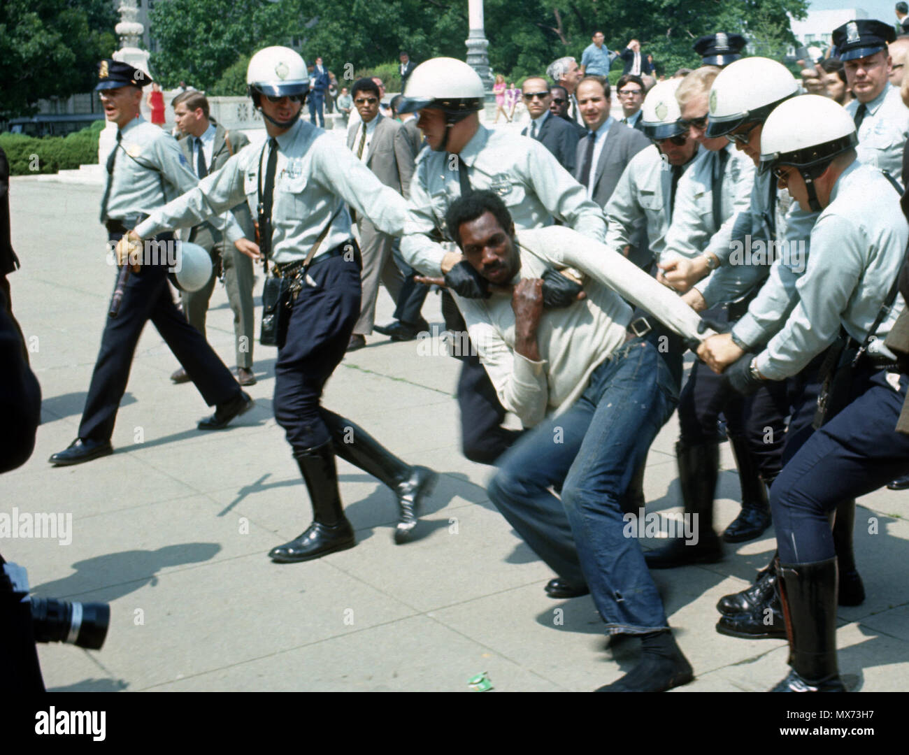Washington, DC 1968/06/02 Ray Robinson Jr. being arrested at the ...