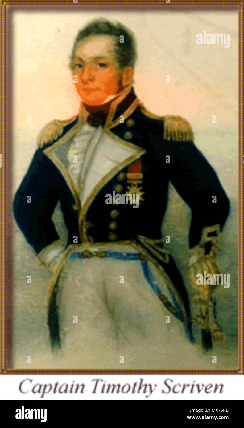 . English: Captain Timothy Scriven . circa 1820 1 December 2009 ...