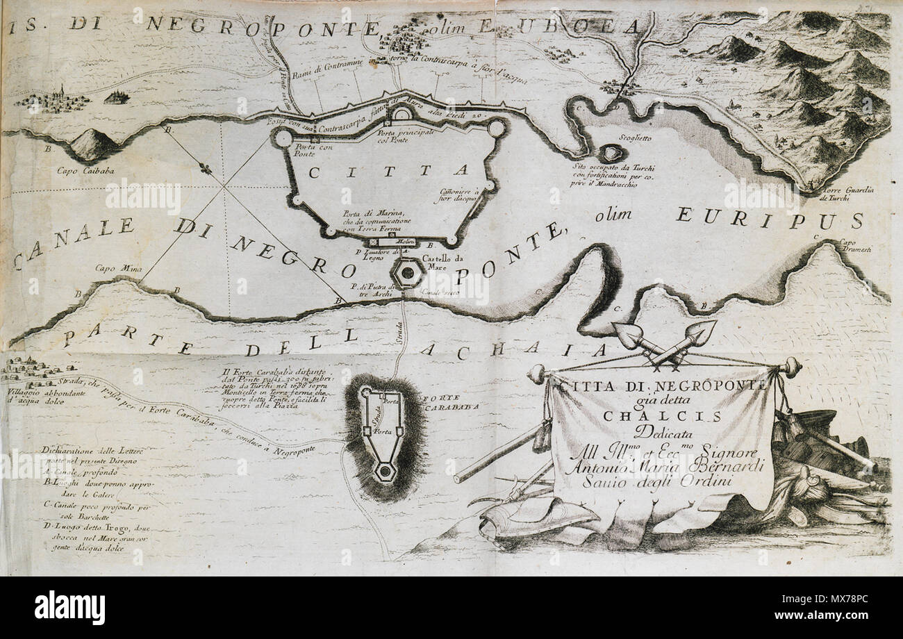 132 Citta di Negroponte già detta Chalcis - Coronelli Vincenzo - 1686 ...