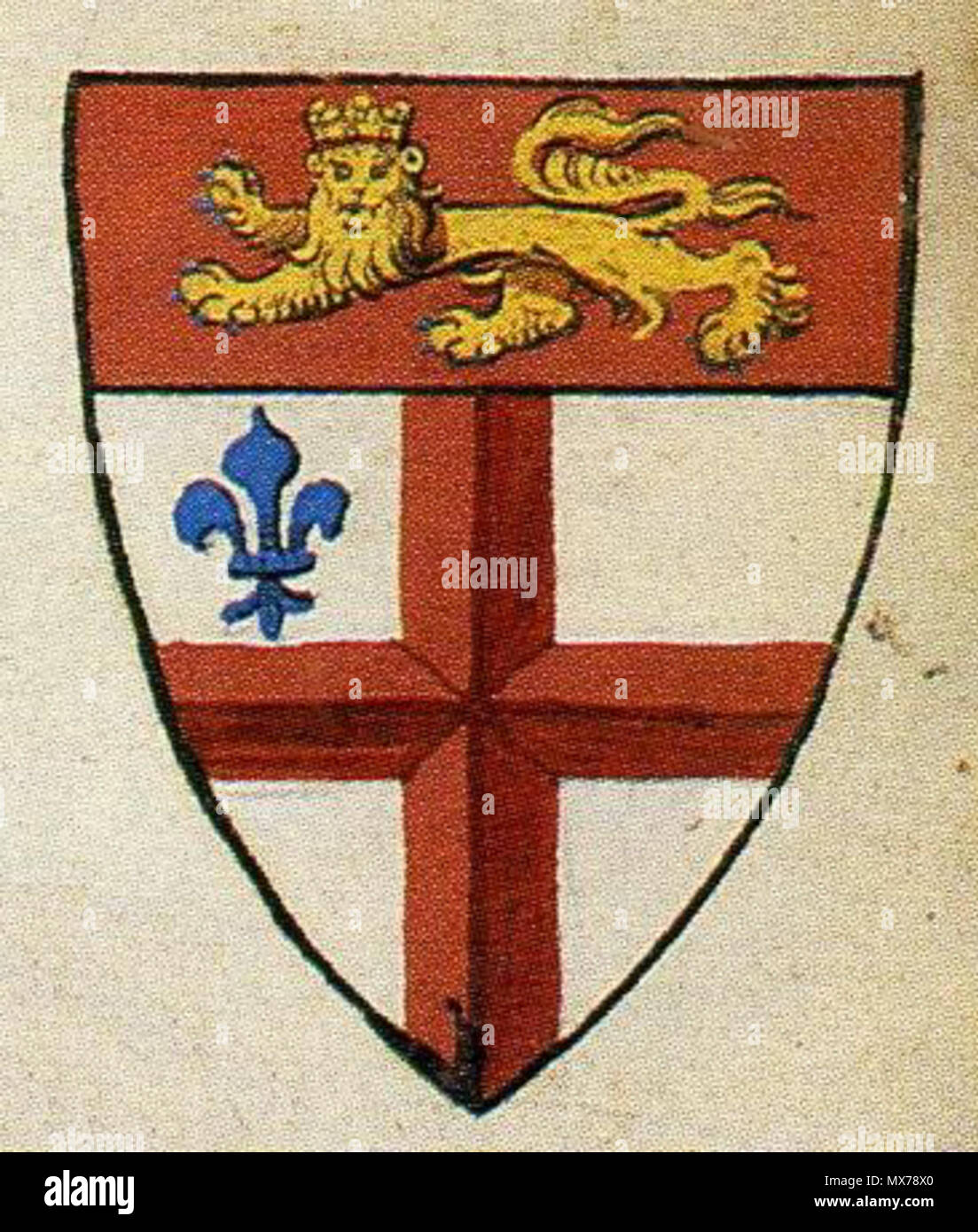 . An image of the coat of arms of the Clarenceux King of Arms from a ...