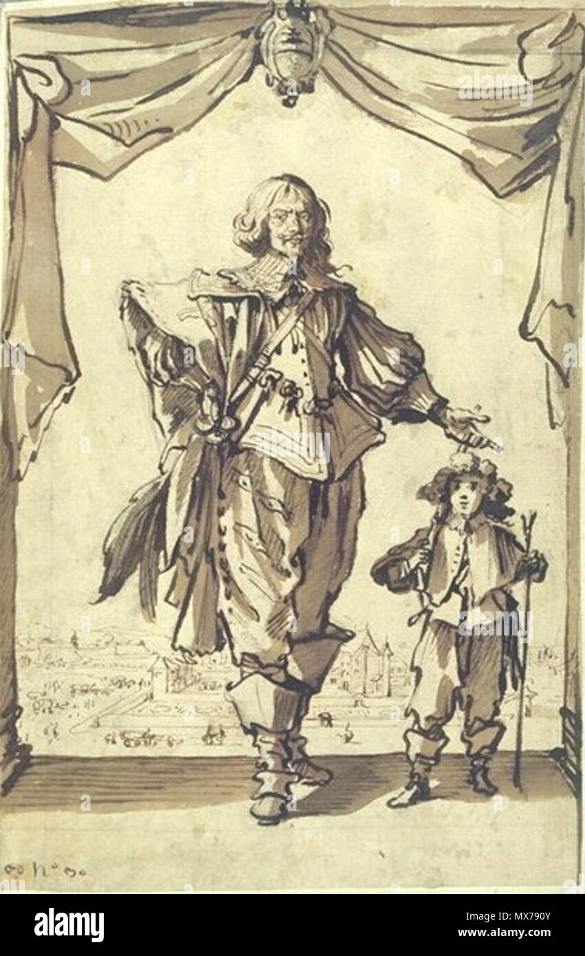 . Portrait of Claude Deruet, by Jacques Callot (Nancy 1592-1635 ...