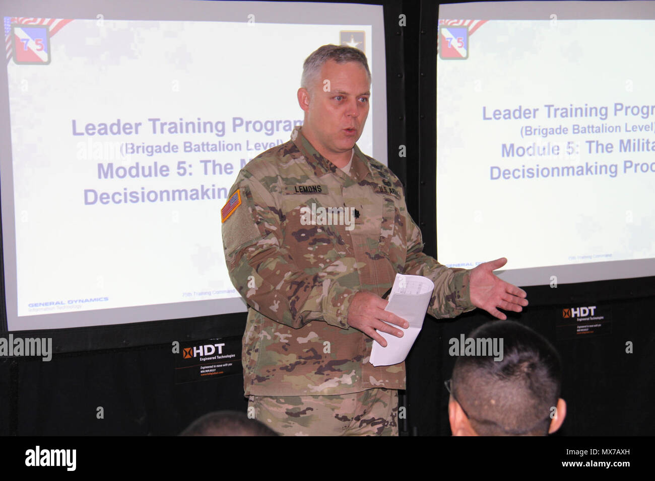 Lt. Col. Tim Lemons, of 1st Brigade, Great Lakes Training Division ...
