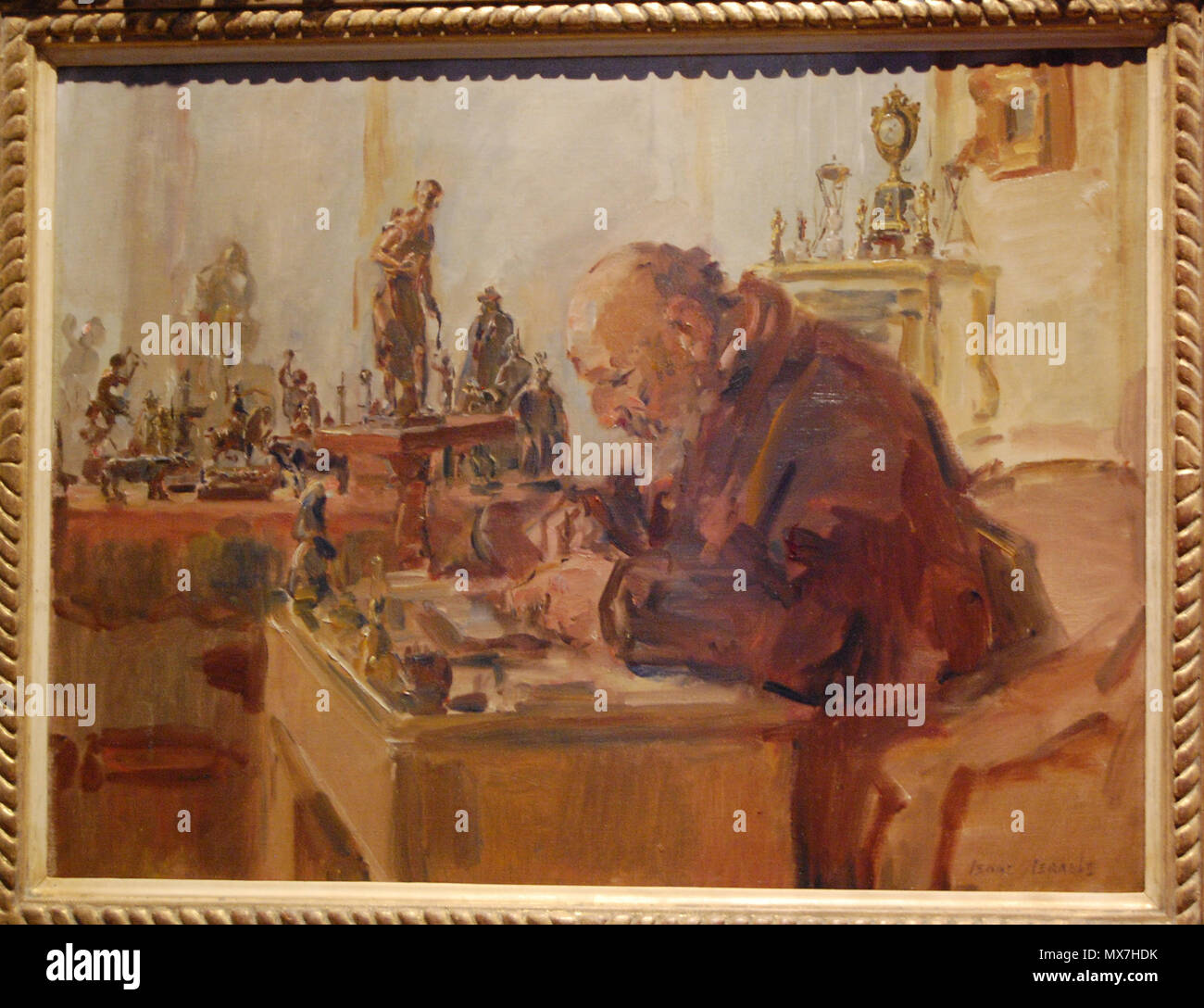 . English: The collector painting by Isaac Israels- The Duthc dentist ...
