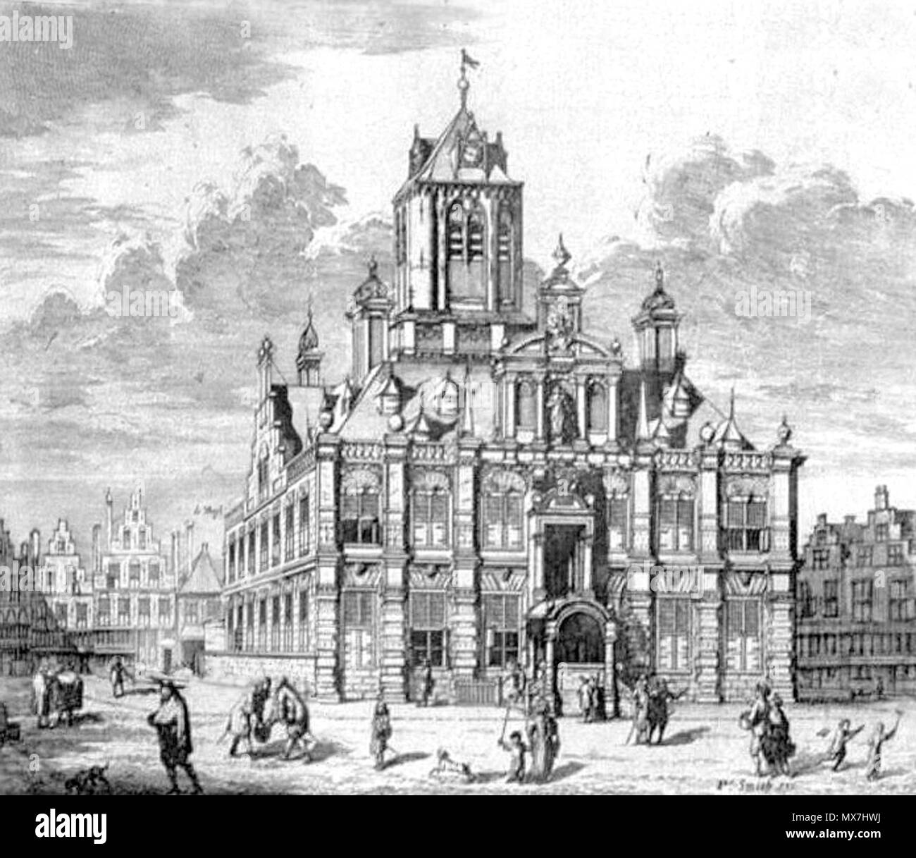 . Delft - Stadhuis naar ontwerp van Hendrick de Keyser (modified ...