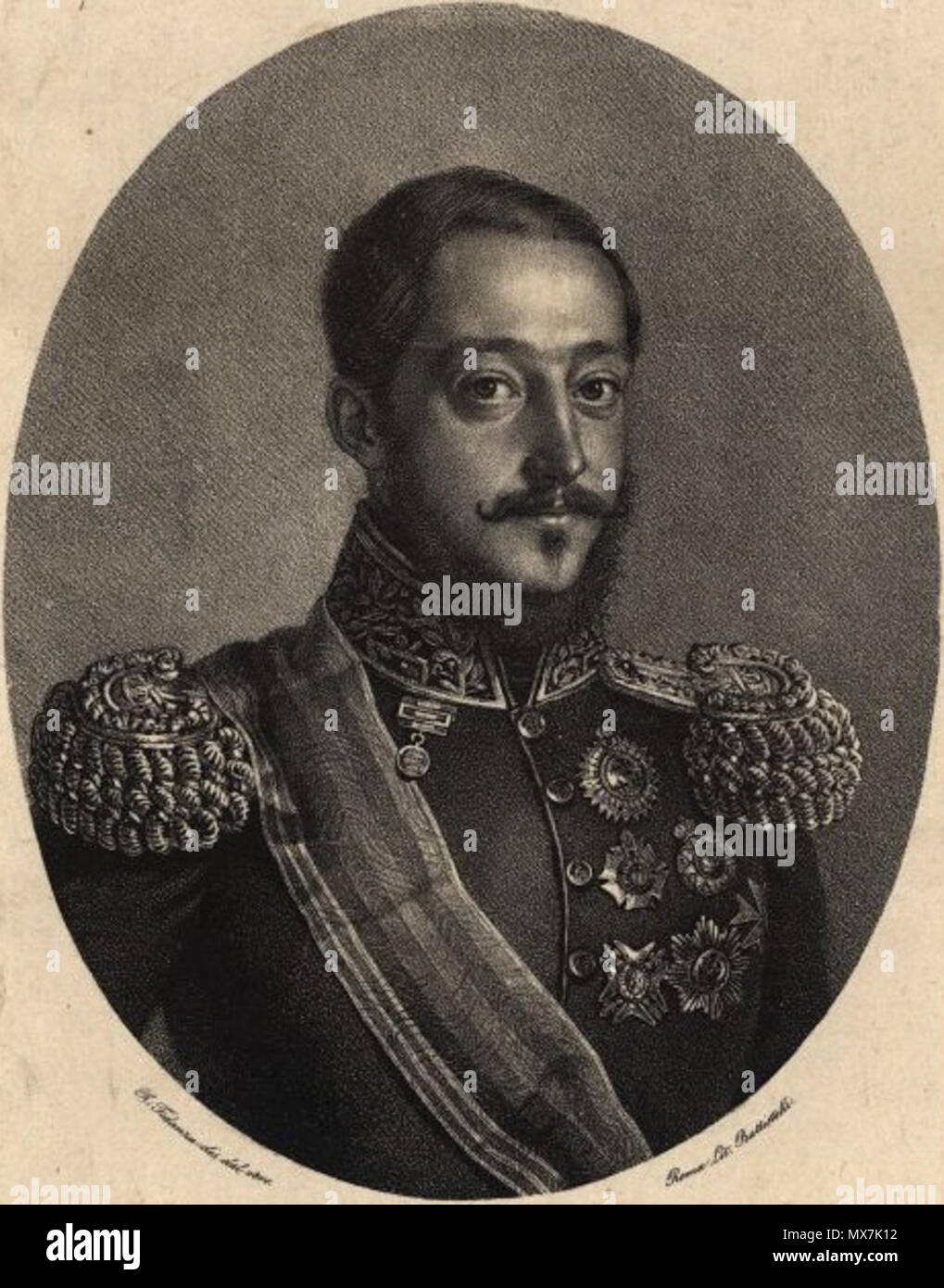 . English: Dom Miguel I, King of Portugal, c.1830. circa 1830. Raffaele ...