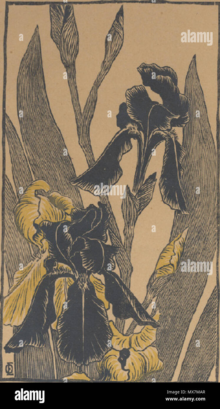 . English: Schwertlilien (Iris), color woodcut, Fine Arts Museums of ...