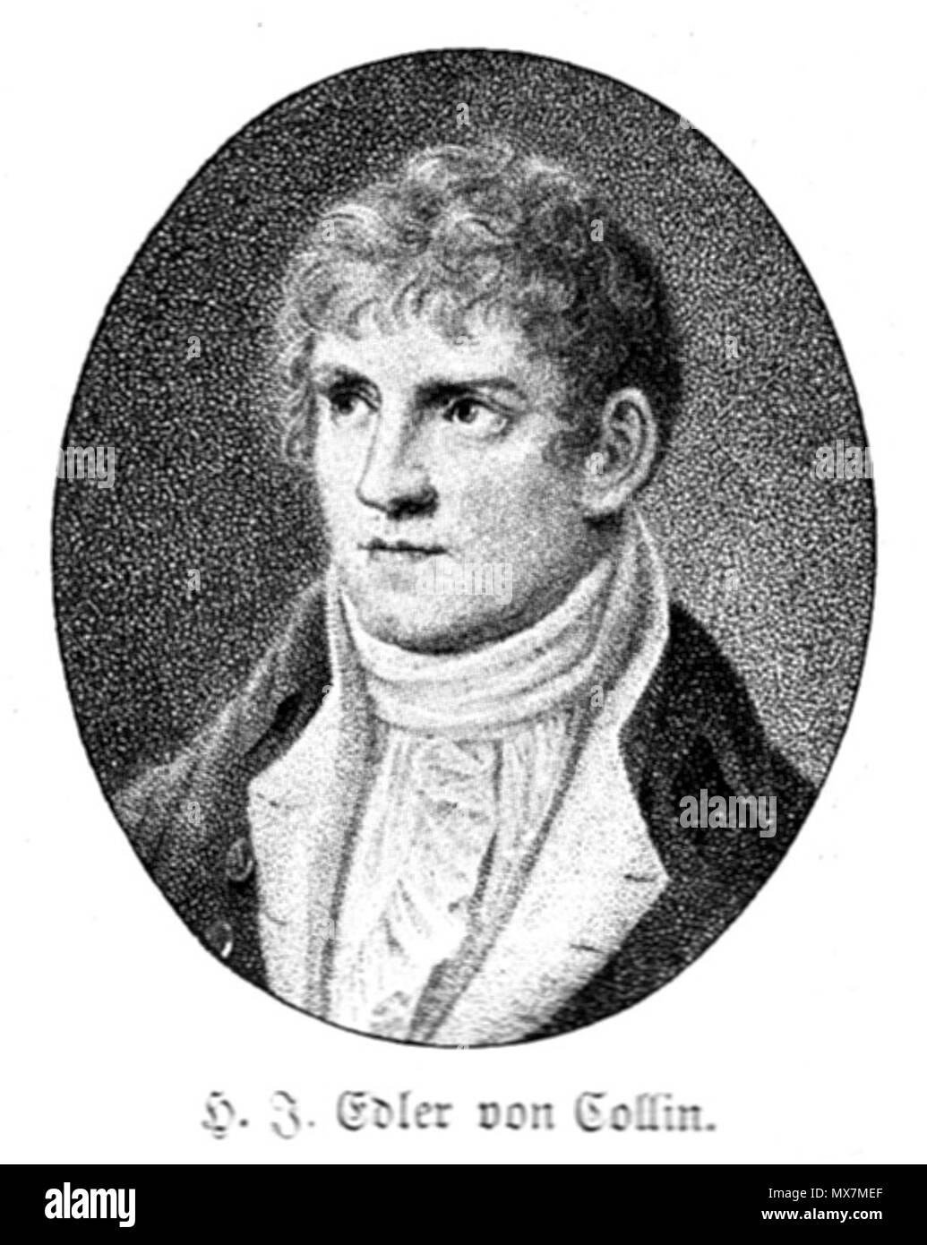 . Deutsch: Heinrich Josef Collin . Zeitgenössisches Portrait Anfang des ...