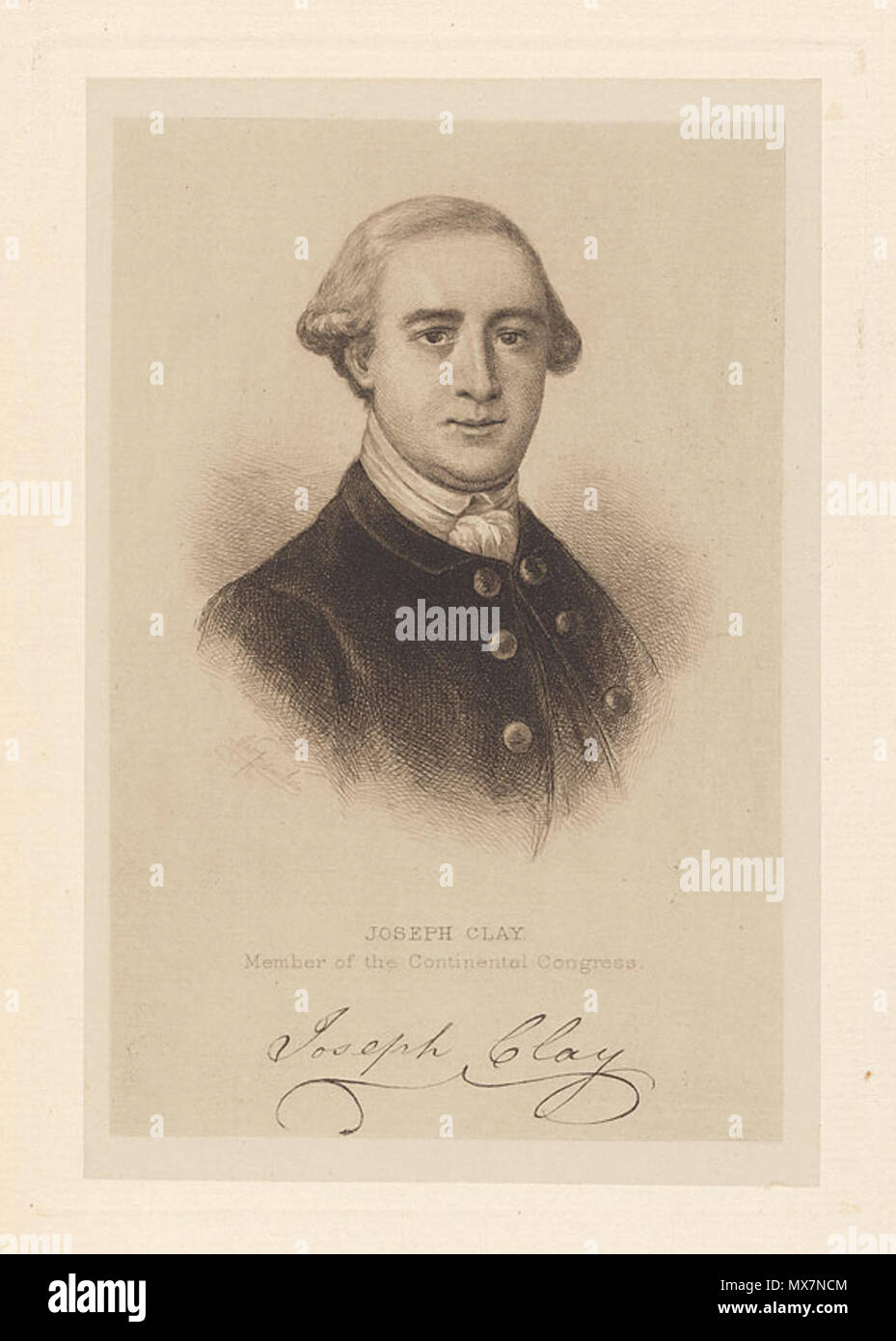. Joseph Clay (1769-1811) . Contemporary portrait. Engraving by Max ...