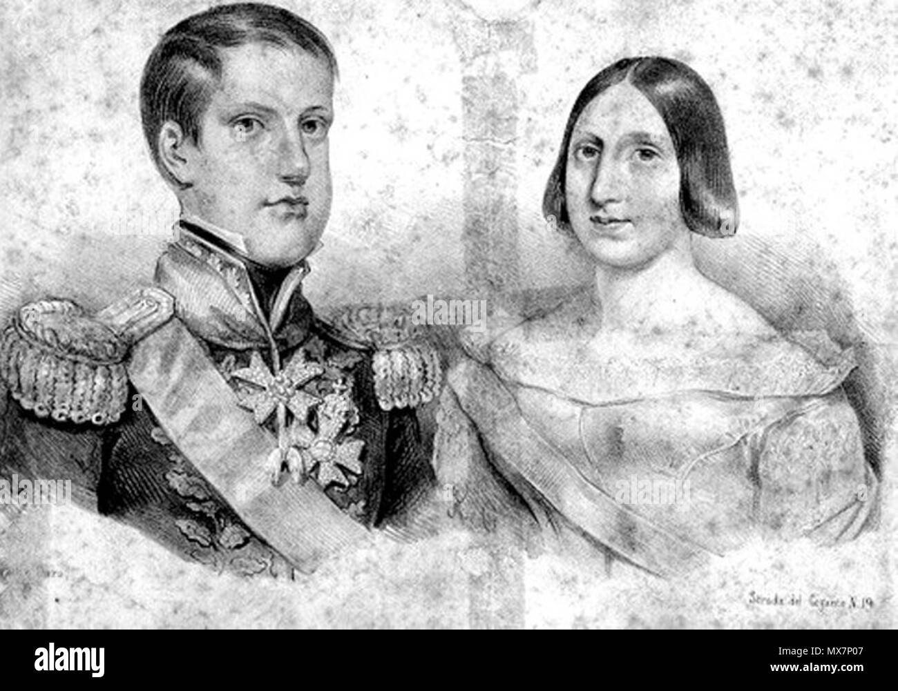 . English: Brazilian Emperor Pedro II and his wife Teresa Cristina at ...