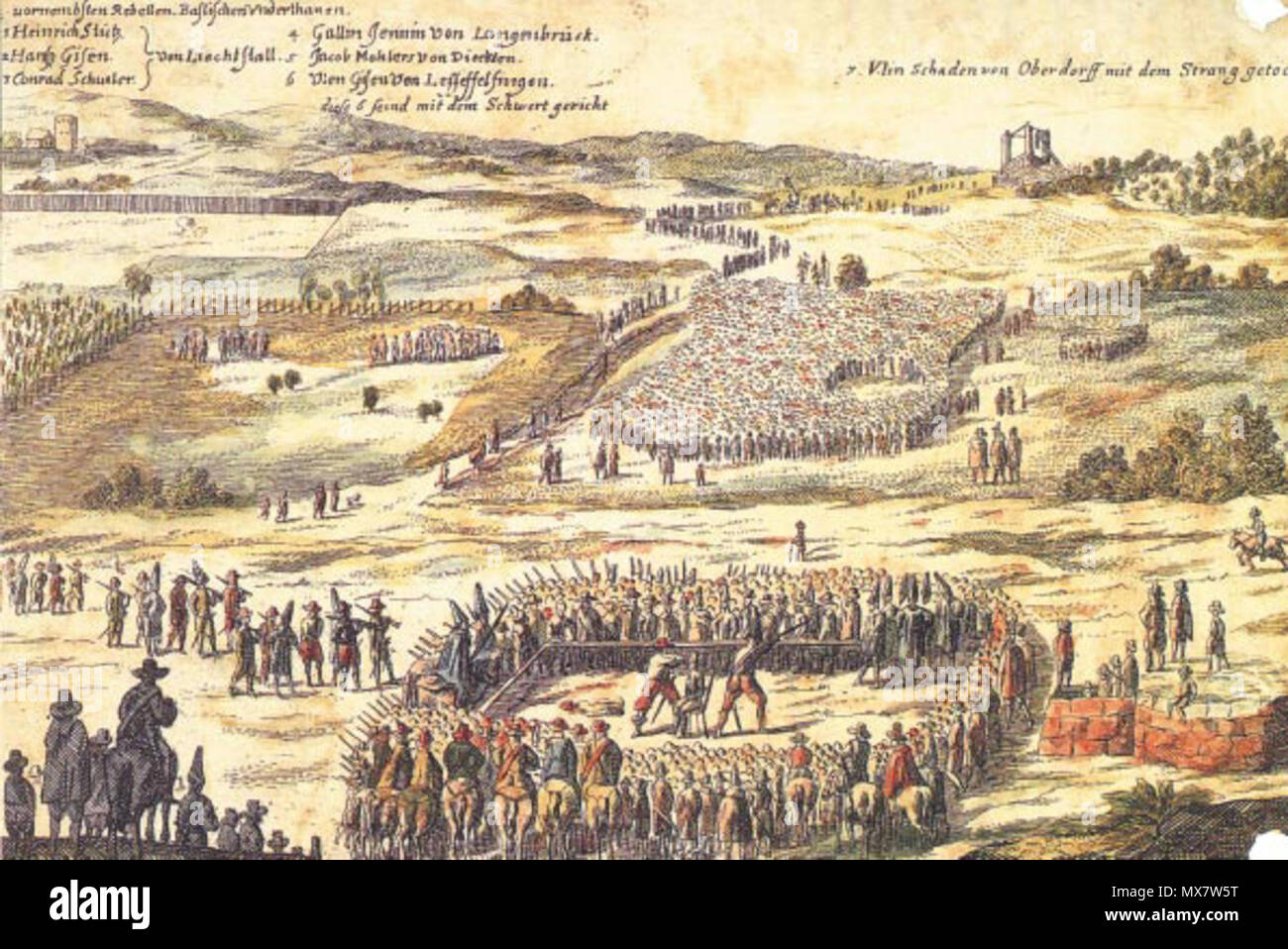 . Execution at Basel of seven of the 'ringleaders' of the Swiss peasant ...