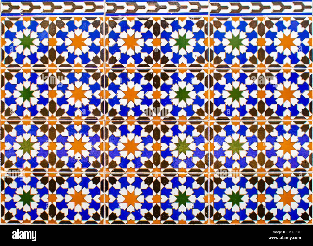 closeup of typical spanish mosaic in andalusian style Stock Photo - Alamy