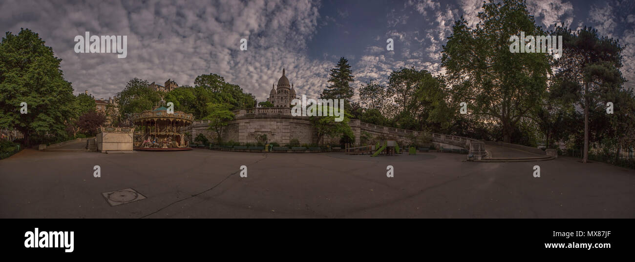 An early morning panorama of Montmartre Stock Photo - Alamy