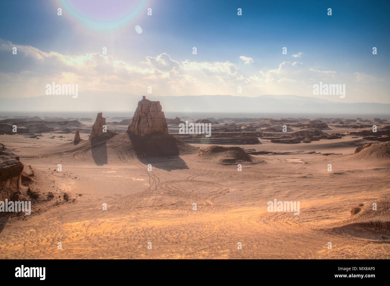 The magnificent Dasht-e Lut deserts, famous for its rock formations ...