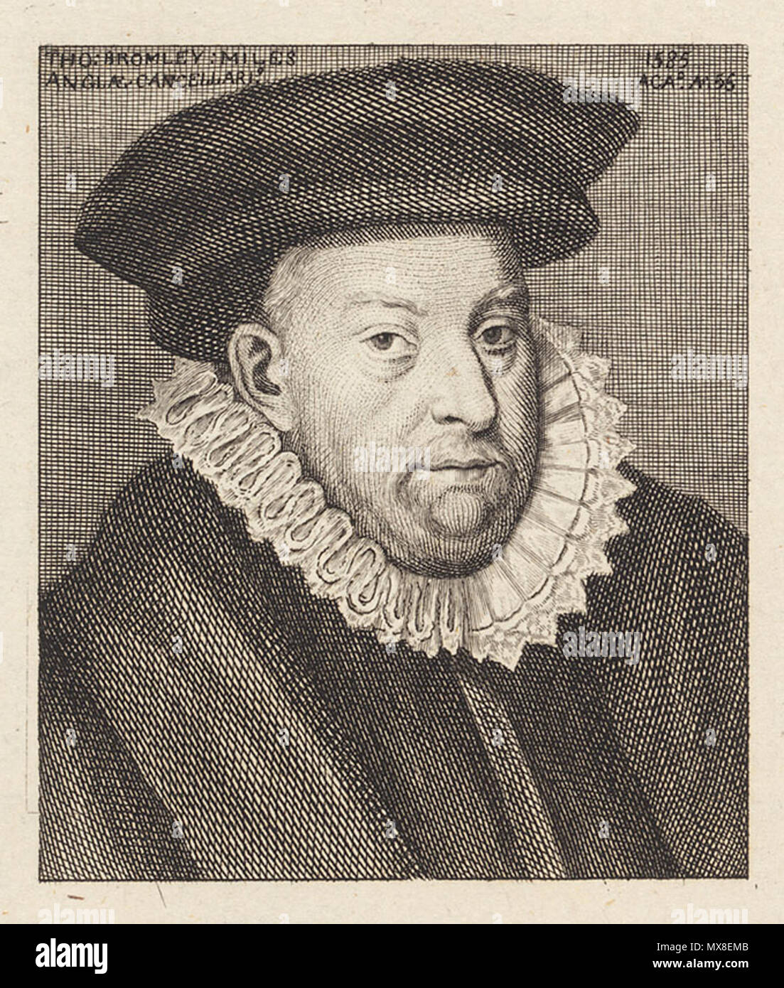 . Thomas Bromley (1530-1587) . Contemporary portrait. This file is ...