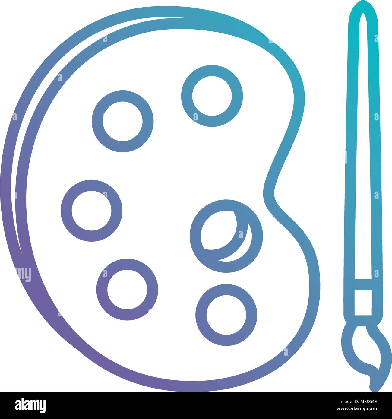 paint colors pallette with brush Stock Vector Image & Art - Alamy