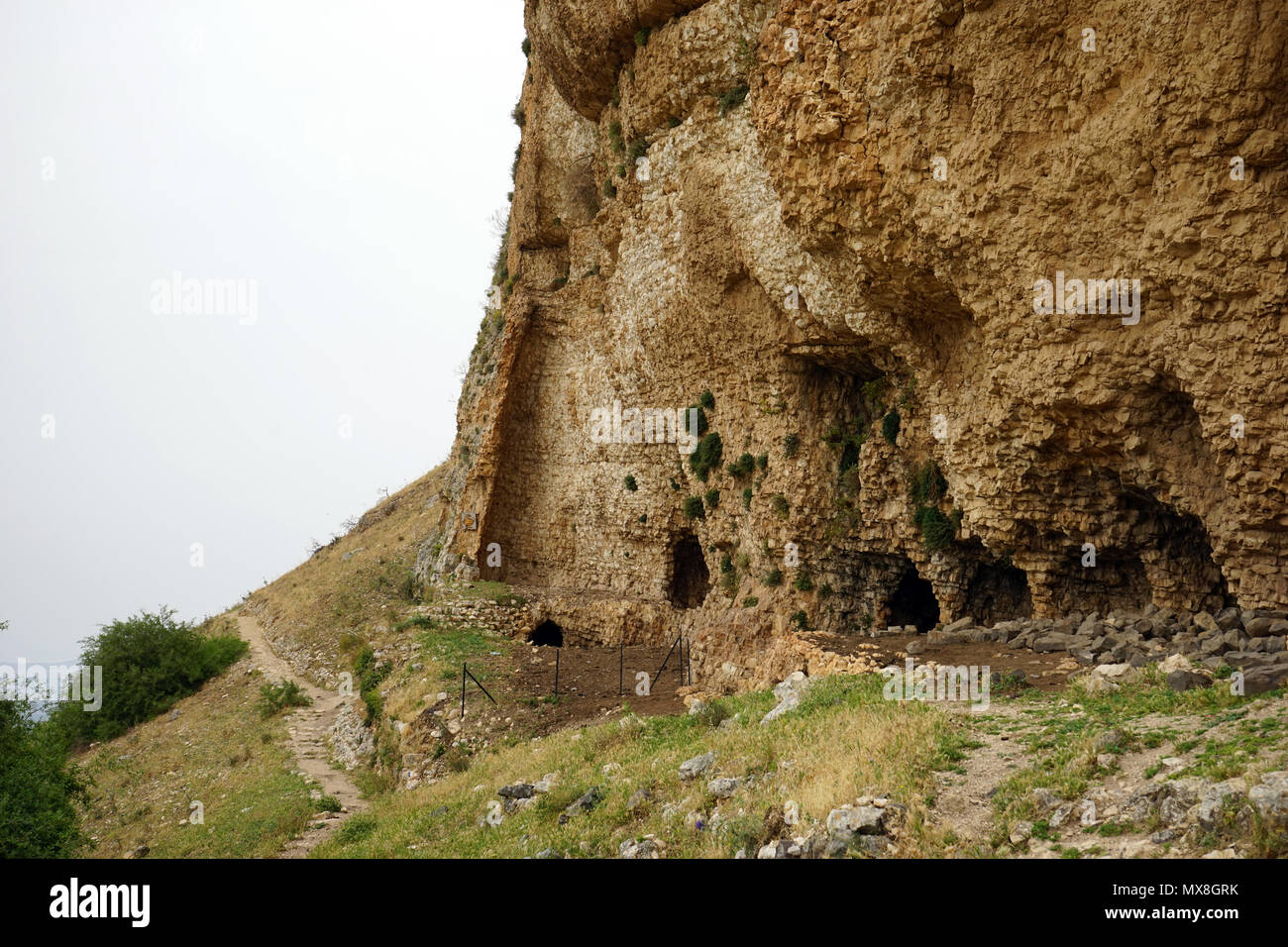 Footpath near Arbel caves in Galilee, Israel Stock Photo - Alamy