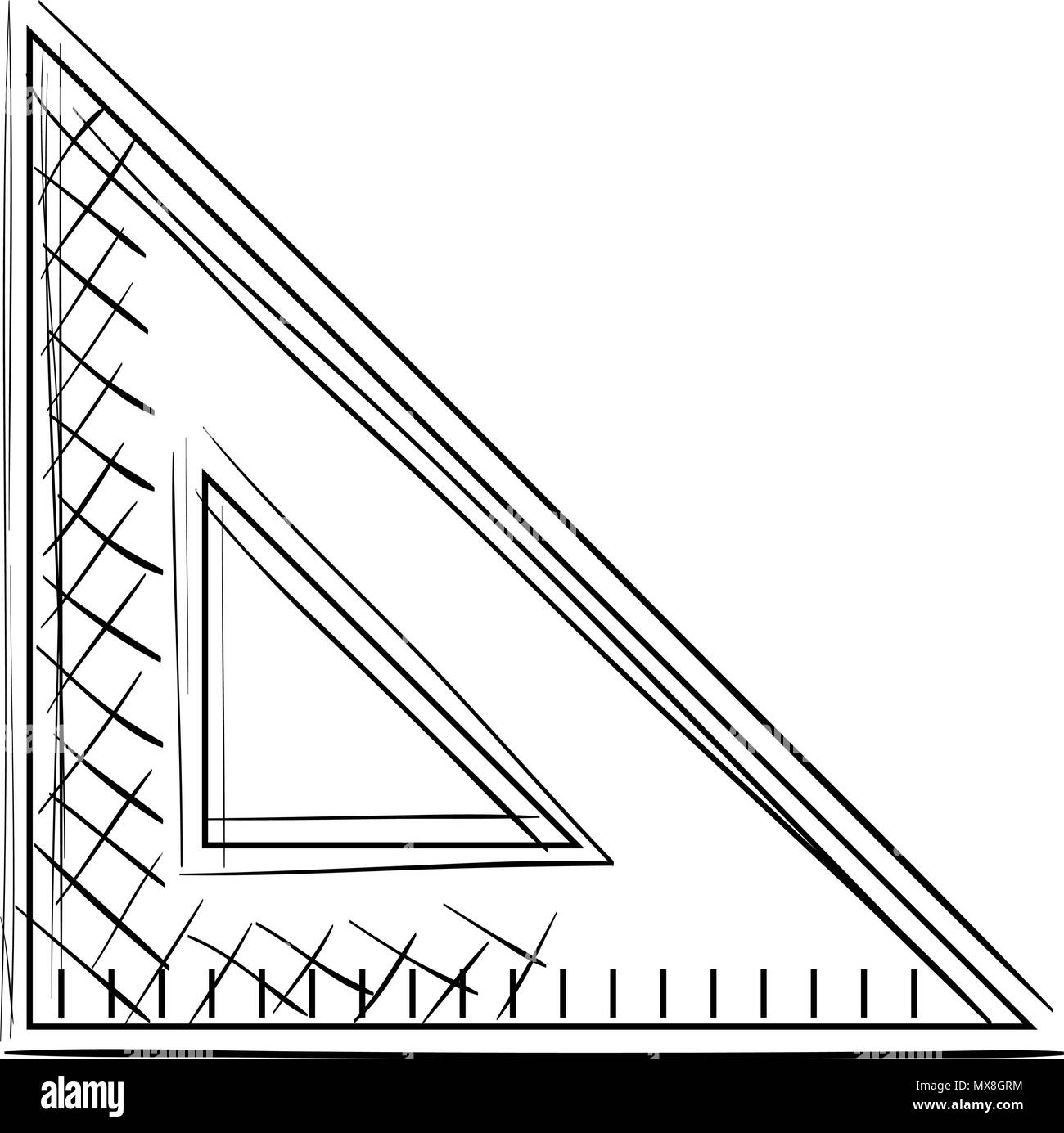 triangular geometric rule school Stock Vector Image & Art - Alamy