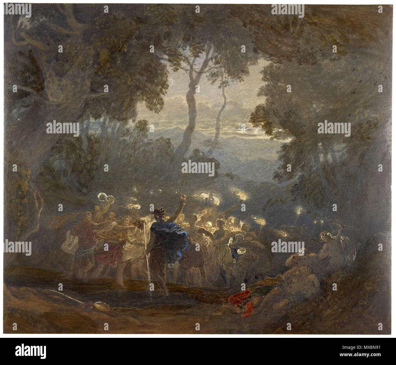 . English: The Dell of Comus, by Francis Oliver Finch. circa 1835 ...