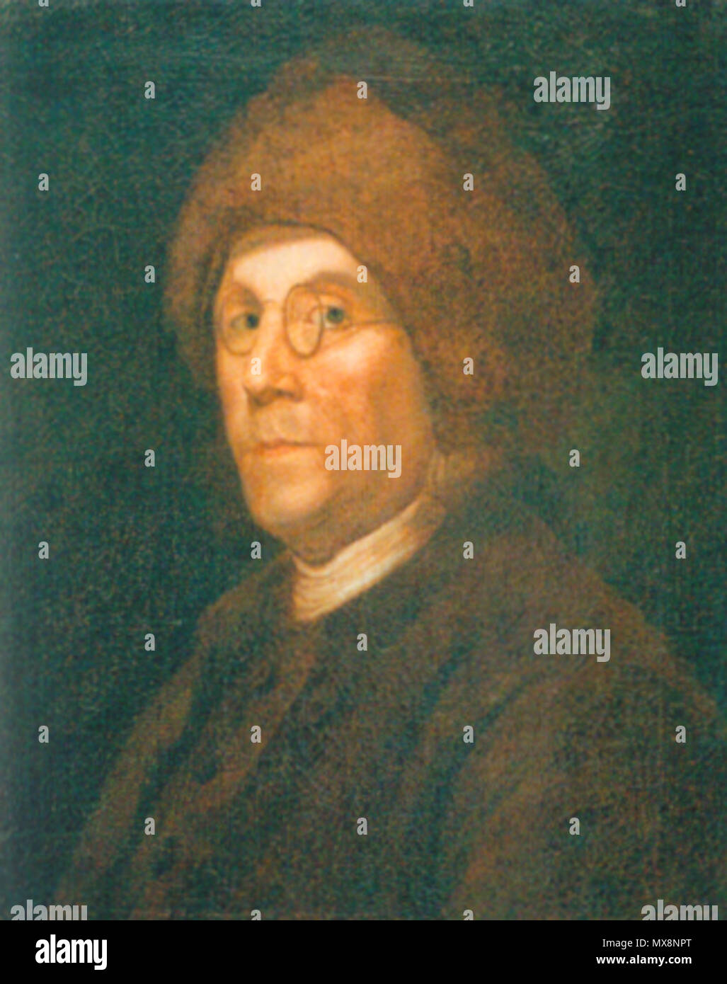 . Benjamin Franklin in his fur cap . 18th century. not indicated 218 ...
