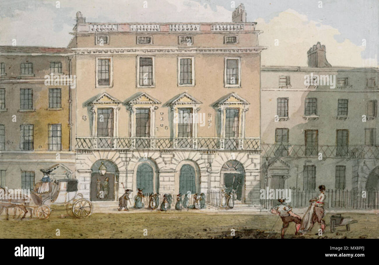. English: Watercolour of the Freemasons' Tavern circa 1800 by John ...