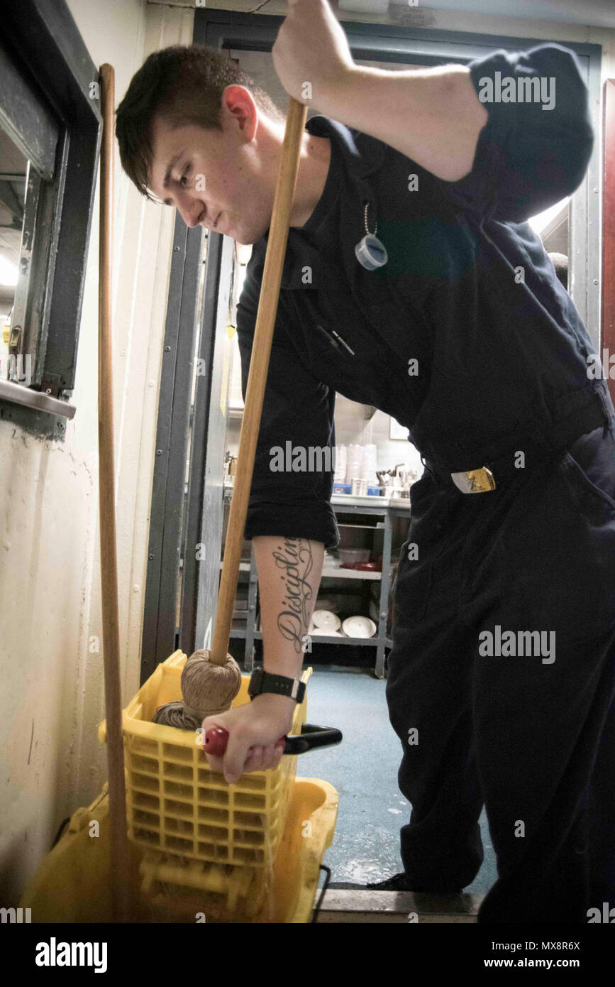 ARABIAN GULF (May 3, 2017) Gunner's Mate Seaman Apprentice Brand ...