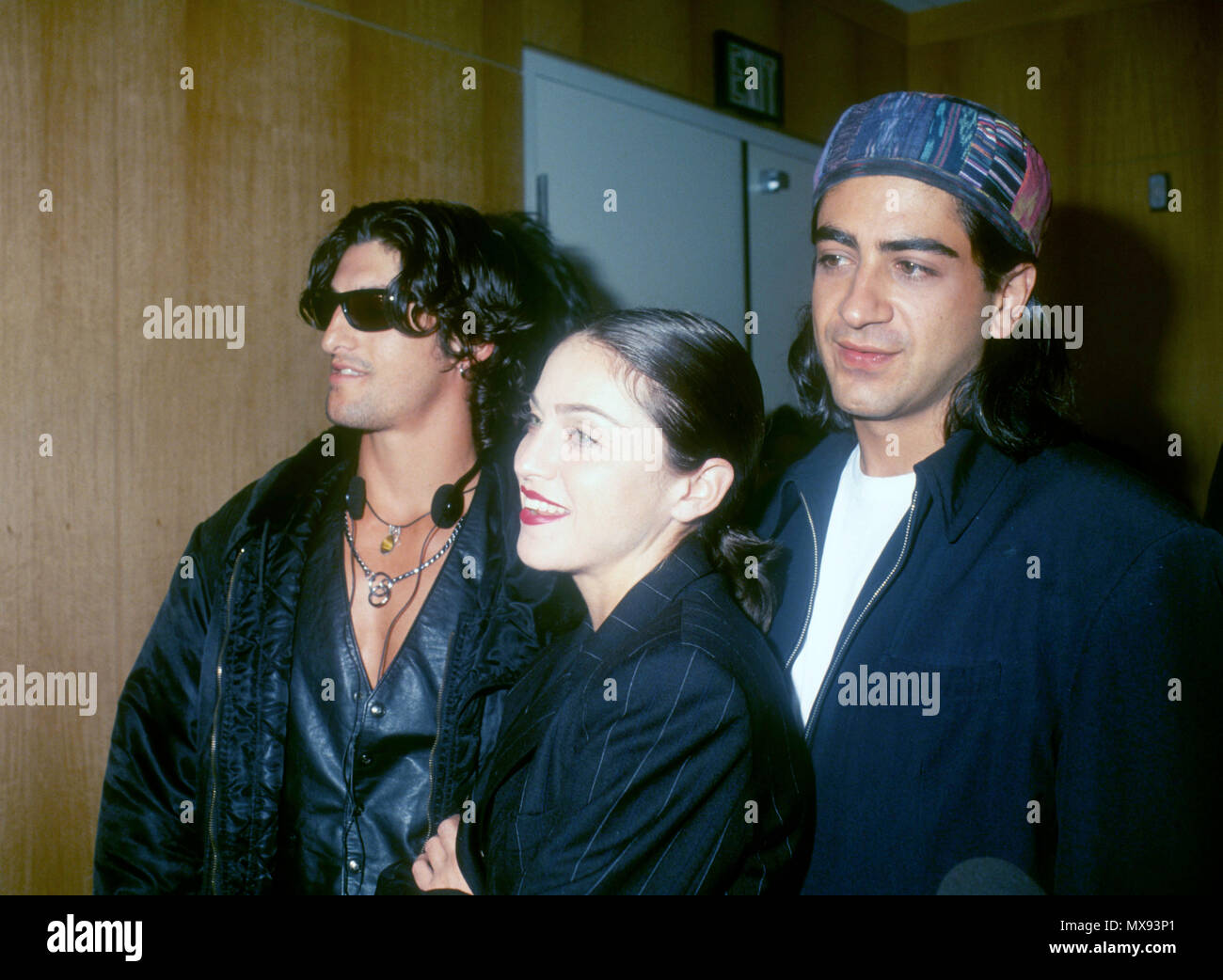 LOS ANGELES, CA - AUGUST 7: (L-R) Model Tony Ward, singer Madonna and ...