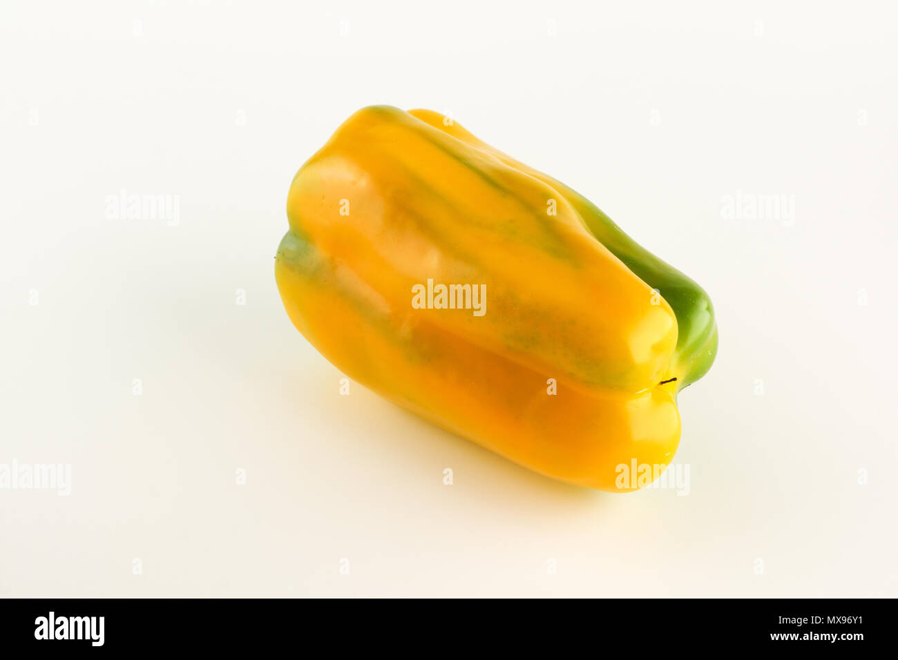close-up of yellow pepper isolated on white background Stock Photo - Alamy