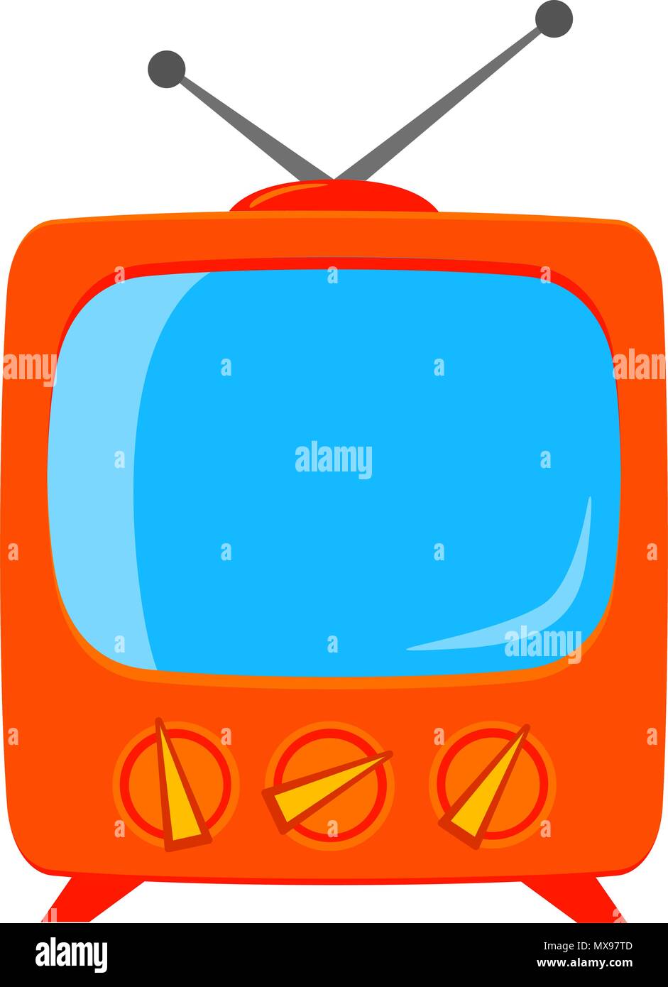 Colorful cartoon vintage television Stock Vector Image & Art - Alamy