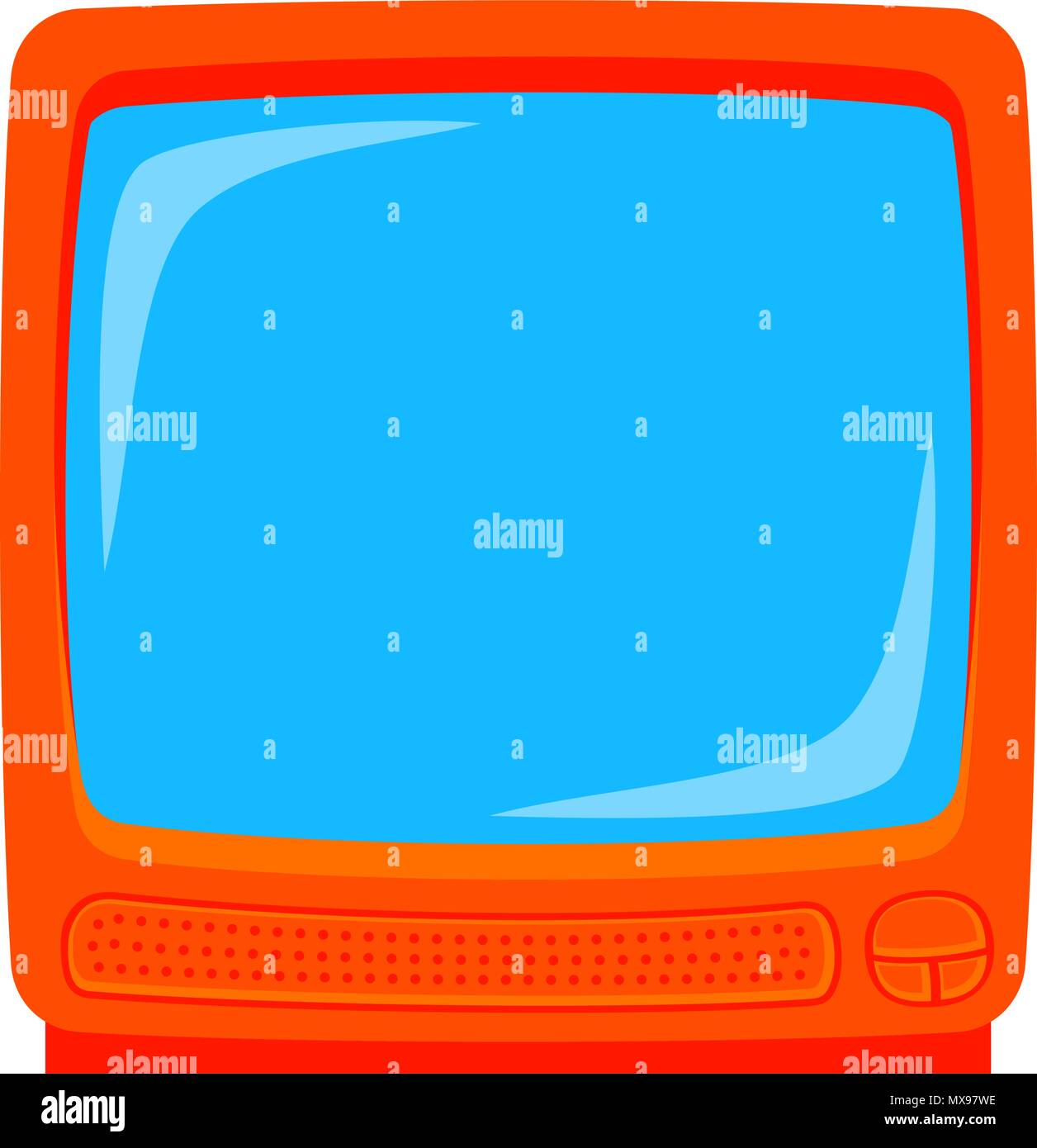 Colorful cartoon old television monitor Stock Vector Image & Art - Alamy