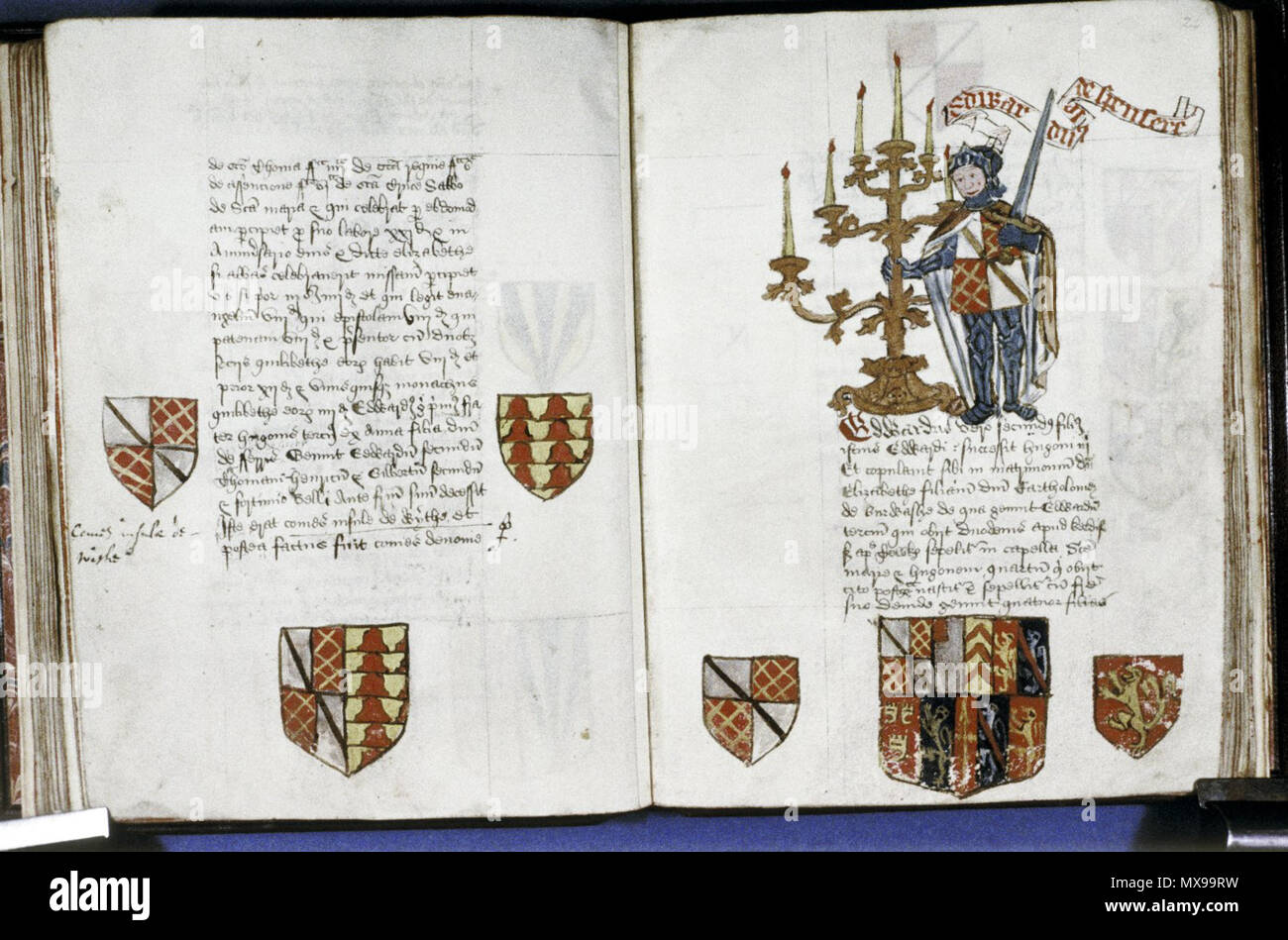 . English: Founders and Benefactors Book of Tewkesbury Abbey: Fol. 23v ...