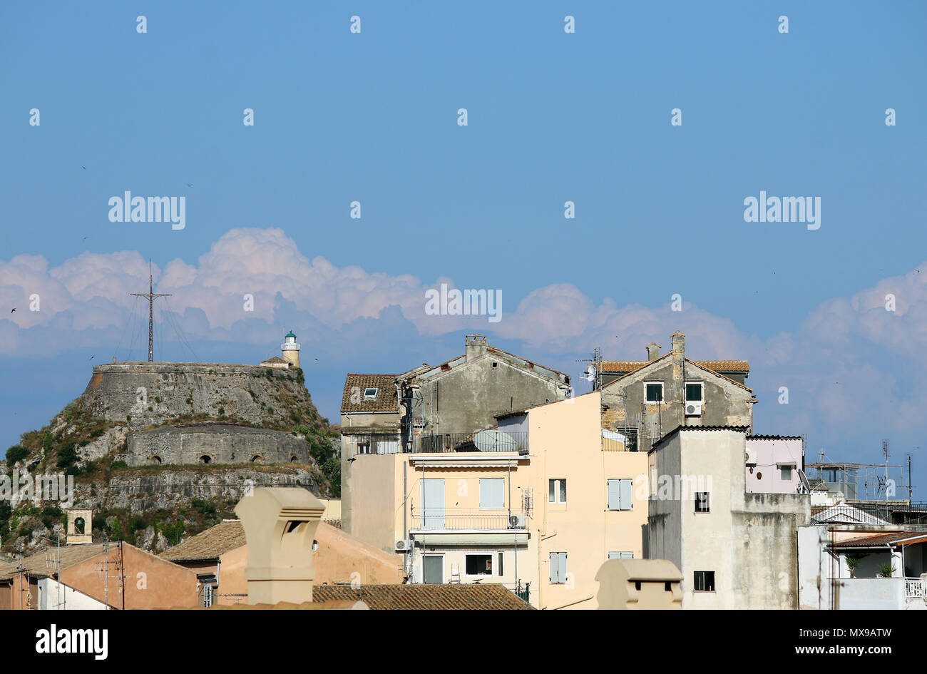 Old fortress and buildings Corfu town cityscape Greece Stock Photo - Alamy