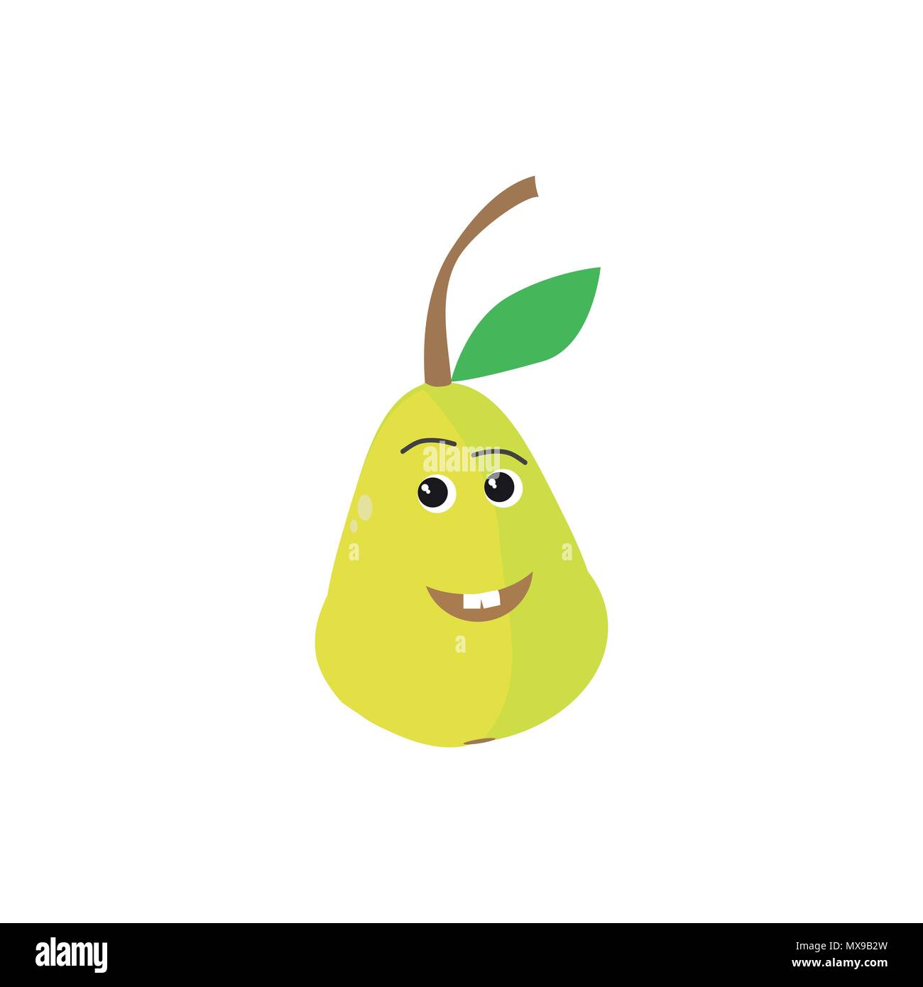 Fresh pear icon vector illustration. Green pear icon. Pear icon clipart ...