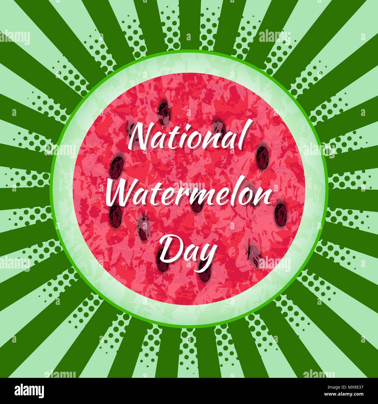 National Watermelon Day. 3 August. Concept of a national holiday ...